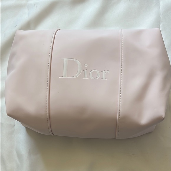 Dior | Bags | Dior Pink Cosmetic Bag With Embossed Logo | Poshmark